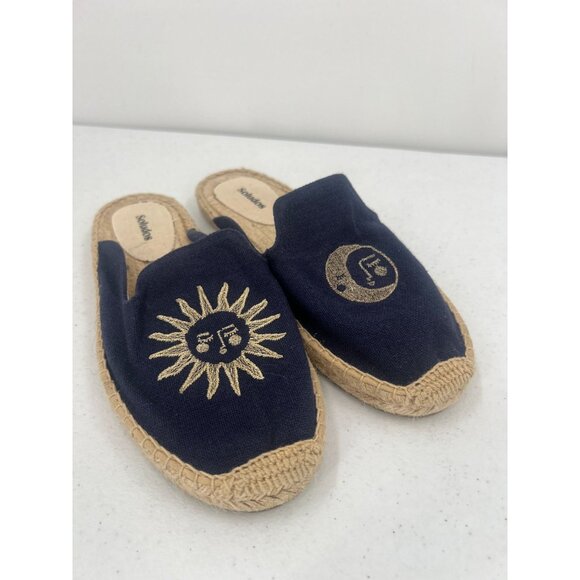 Soludos | Shoes | Soludos Navy Blue Day And Night Sun Moon Embroidered ...